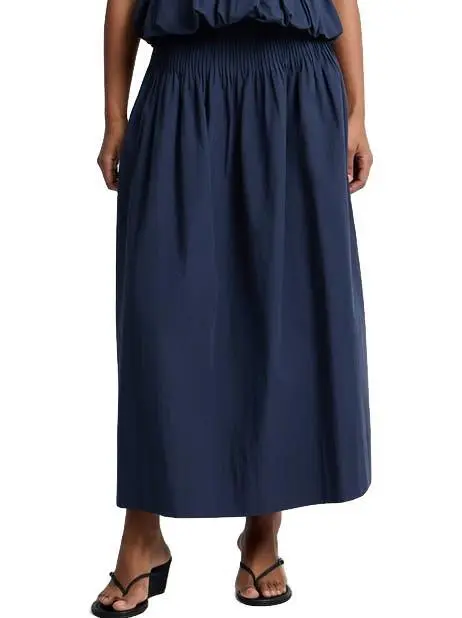 Onia Full Pintuck Skirt - Noir Navy