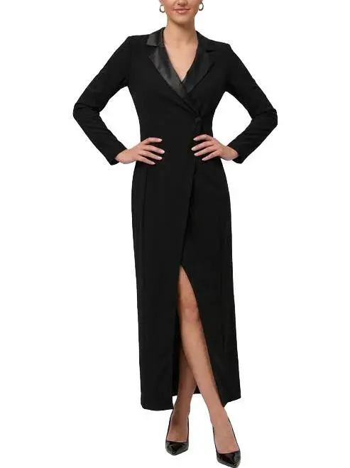 Rachel Rachel Roy Griffith Long Sleeve Tuxedo Gown - Black