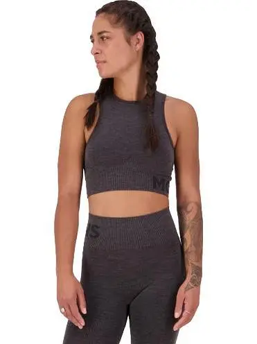MONS ROYALE Solace Merino Seamless Tank Top - Forged Iron