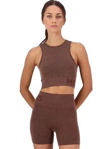 MONS ROYALE Solace Merino Seamless Tank Top - Henna