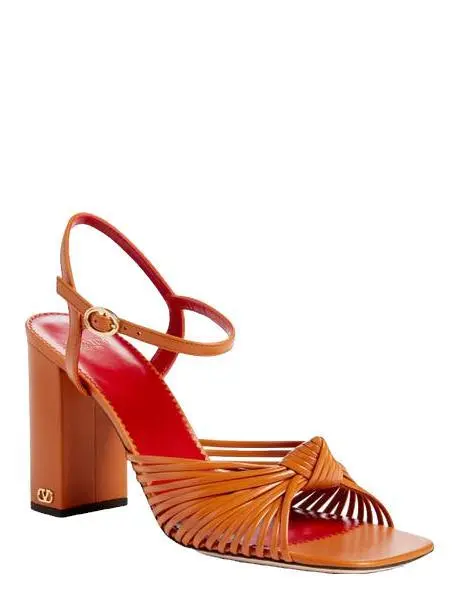 Valentino Garavani Annet Block Heel Sandal - Brown