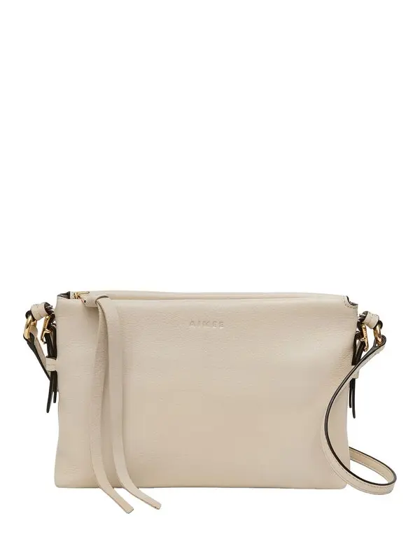 AIMEE Gramercy Leather Crossbody Bag - Limestone