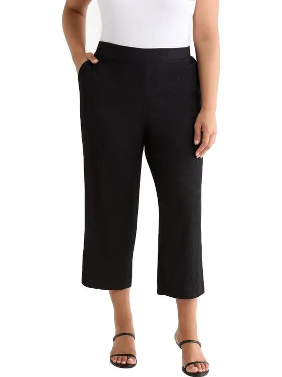 Anne Klein Cropped Pull-on Pants - Anne Black