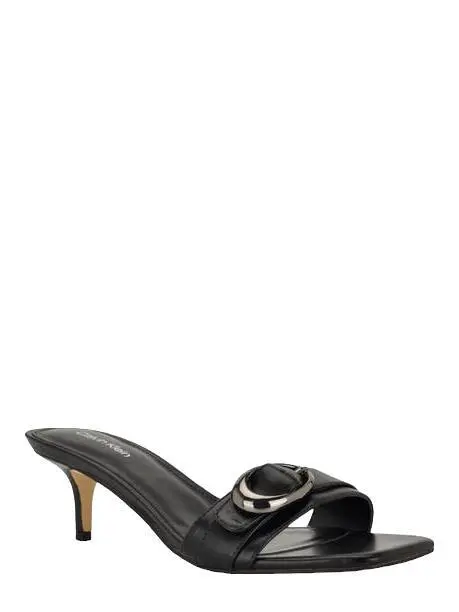 Calvin Klein Neveena Kitten Heel Sandal - Black