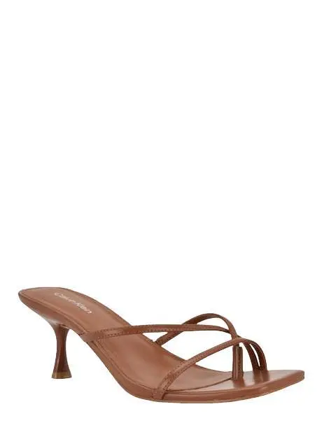 Calvin Klein Axella Toe Loop Sandal - Dark Natural