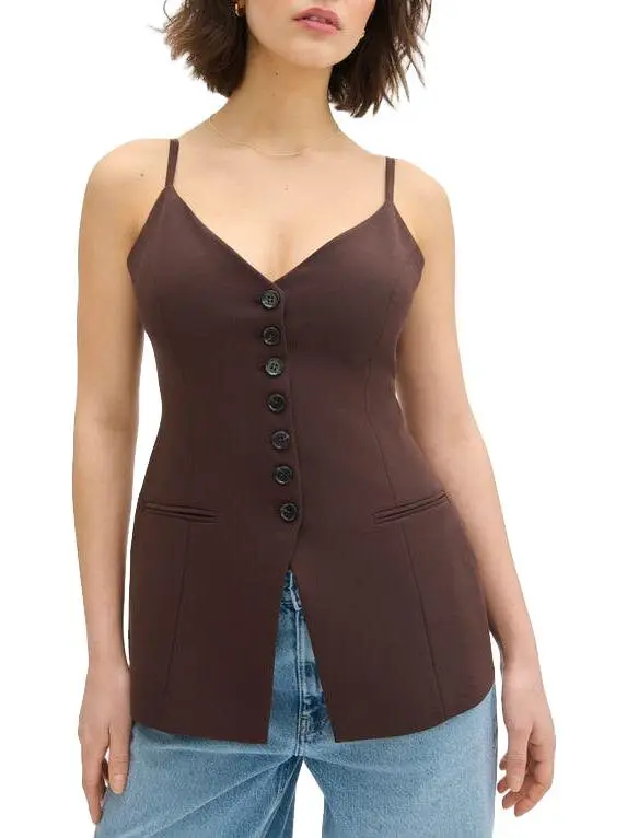 ALIGNE Manhattan Sleeveless Top - Chocolate