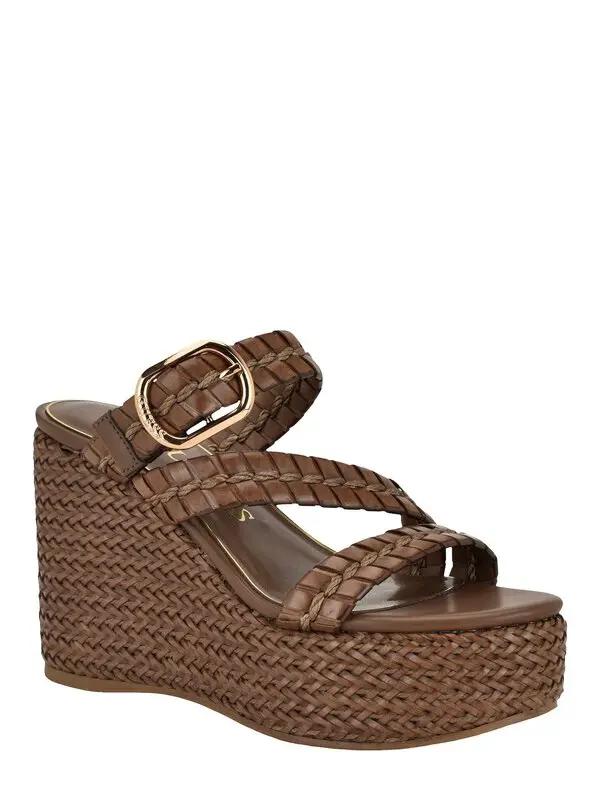 Guess Evana Platform Wedge Sandal - Dark Brown 200