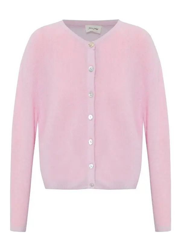 American Vintage Crew Neck Cardigan - Pink