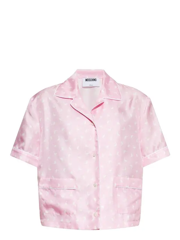 Moschino Silk Short-sleeve Shirt - Pink