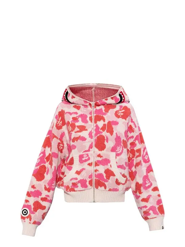 A BATHING APE Zip-up Terry Hoodie - Pink