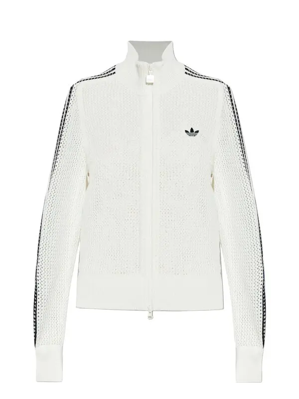 ADIDAS ORIGINALS Logo Zip-up Sweatshirt - White