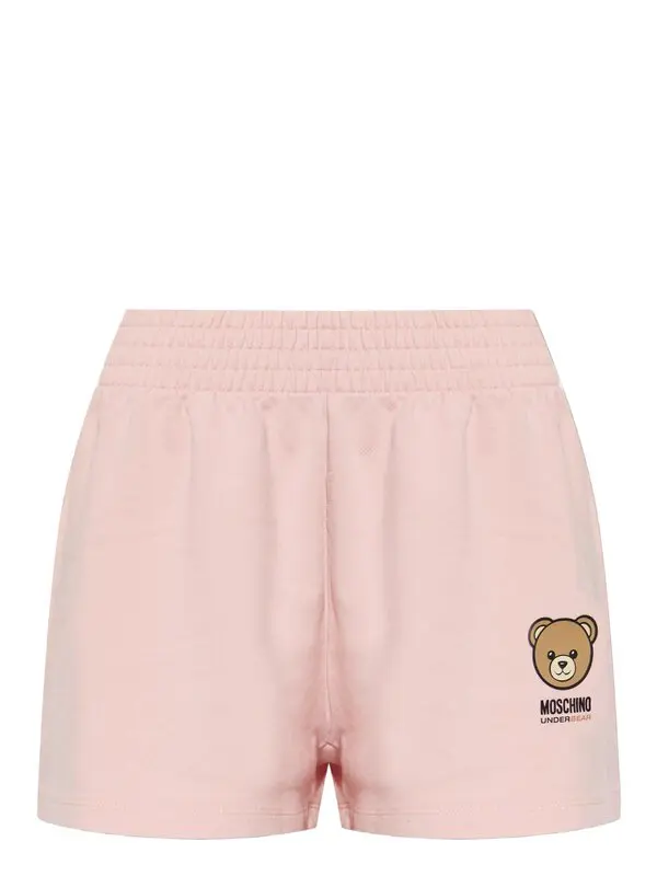 Moschino Logo Print Shorts - Pink