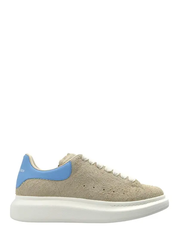 Alexander McQueen Suede Sneakers With Logo - Beige