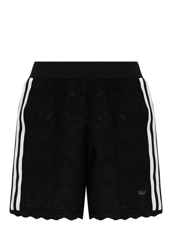 ADIDAS ORIGINALS Logo Applique Shorts - Black