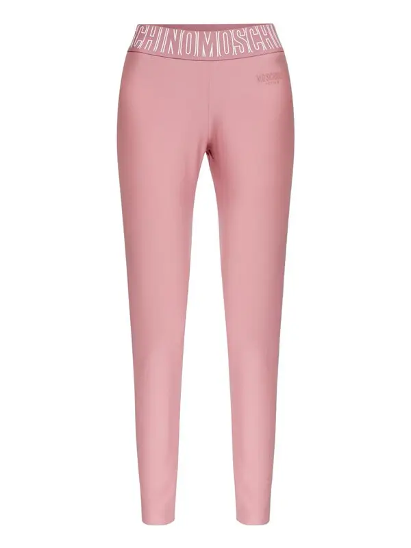 Moschino Leggings With Logo - Pink