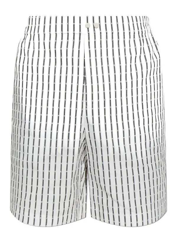 Jacquemus Caleçon" Striped Shorts - White
