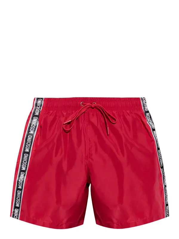 Moschino Logo Swim Shorts - Red