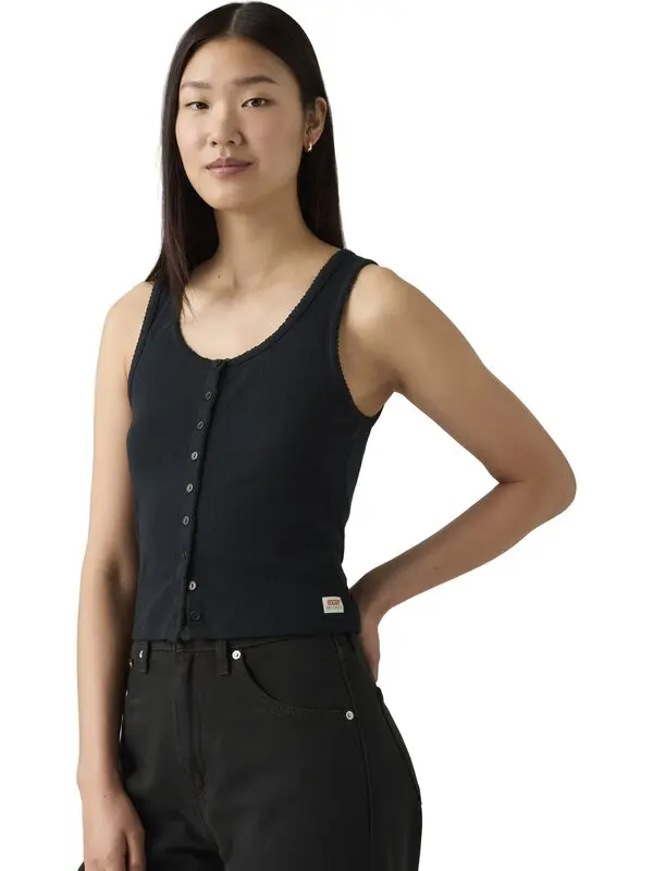 LEVI'S Dry Goods Pointelle Tank - Anthracite Night