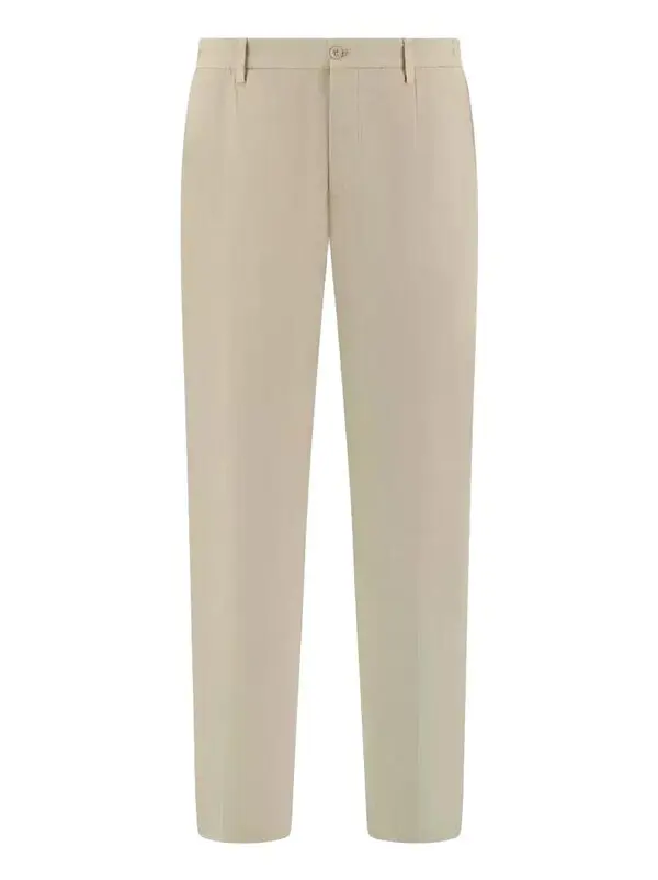 Boggi Milano Buttoned Straight-leg Trousers - Neutrals
