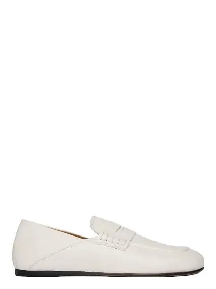Sandro Leather Loafers - White
