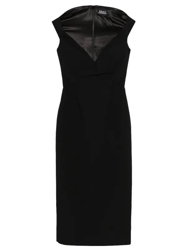 Solace London Monica Midi Dress - Black