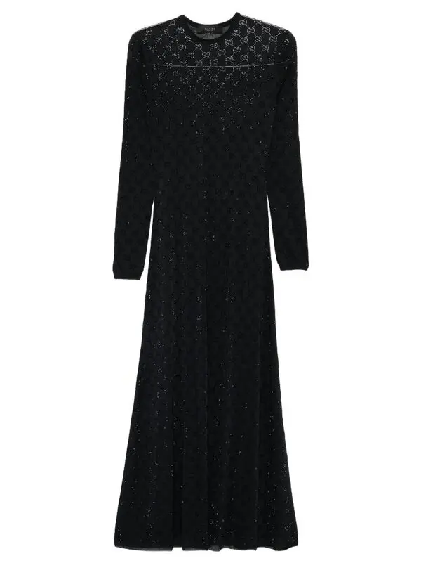 Gucci Gg Long Dress - Black