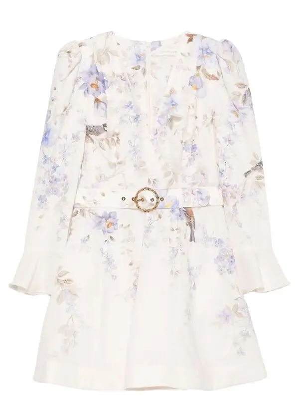 Zimmermann Luna Mini Dress - Sky Blue