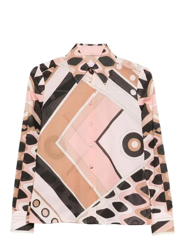Emilio Pucci Printed Cotton Shirt - Pink