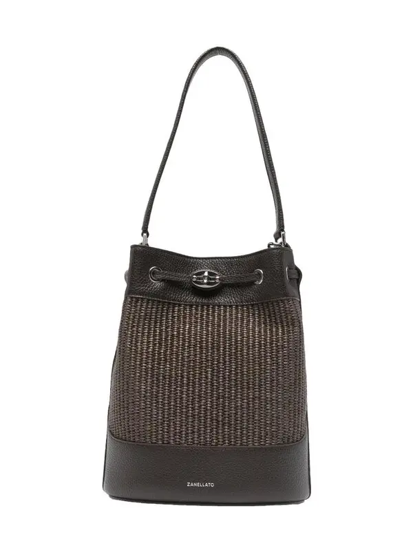 ZANELLATO Mondà Vimini Small Bucket Bag - Brown