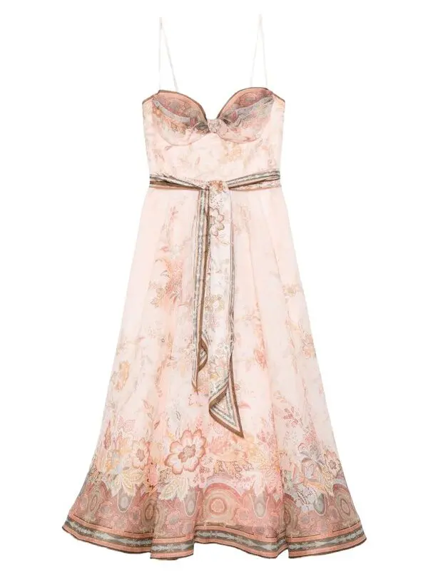Zimmermann Alchemy Midi Dress - Pink
