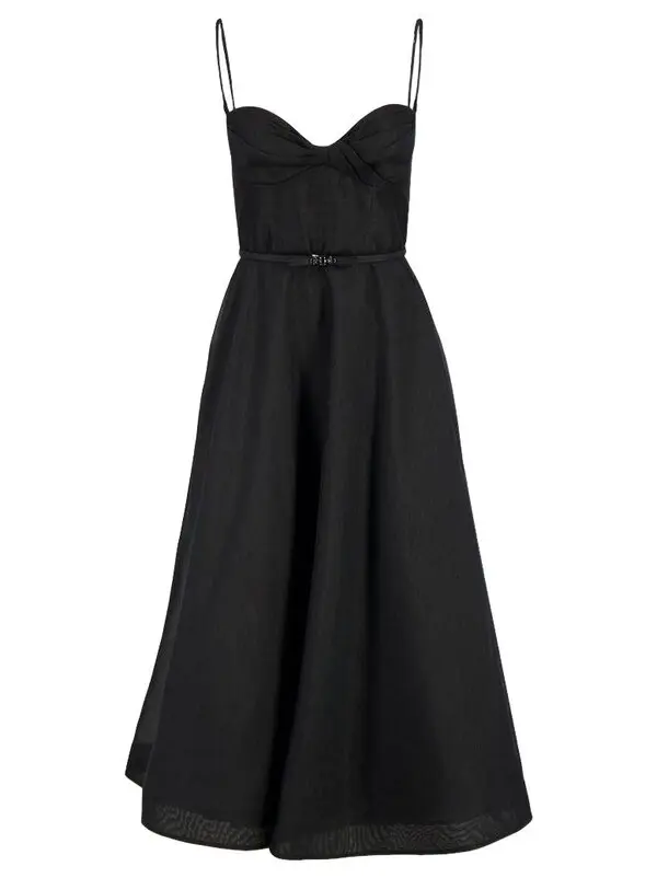 Zimmermann Luna Midi Dress - Black