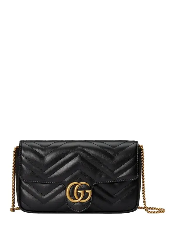 Gucci Gg Marmont Leather Mini Bag - Black
