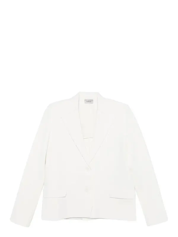 MRZ Single-breasted Knitted Blazer - White