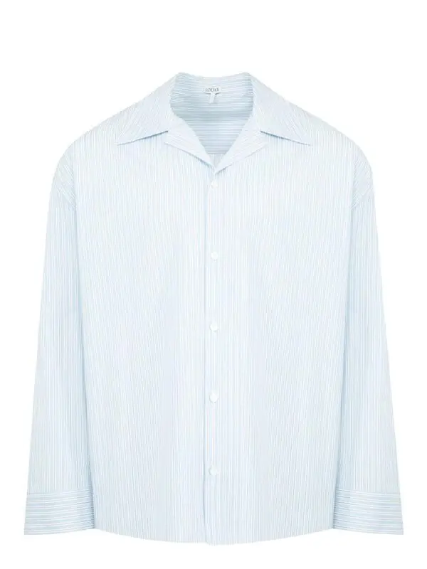 Loewe Striped Cotton Shirt - Sky Blue