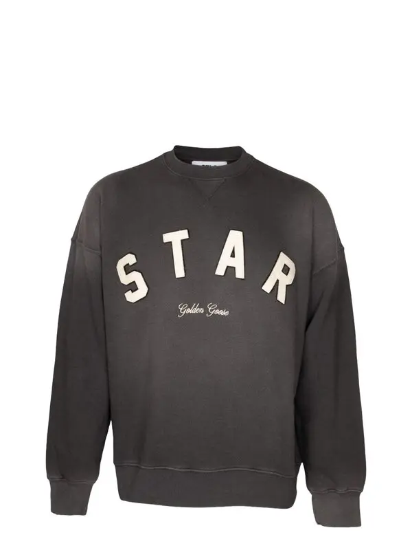 GOLDEN GOOSE Logo Cotton Sweatshirt - Grey