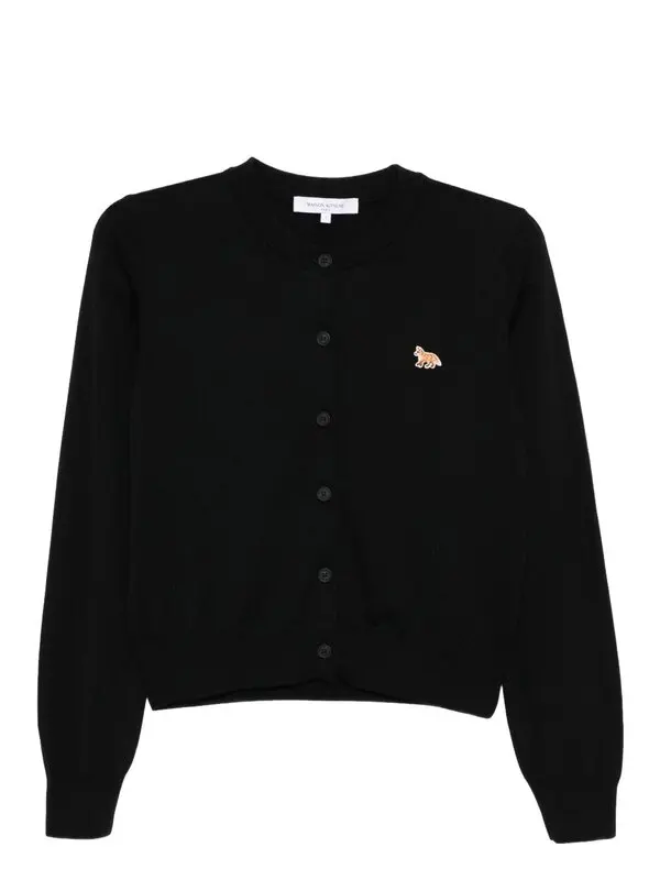 Maison Kitsuné Baby Fox Wool Cardigan - Black