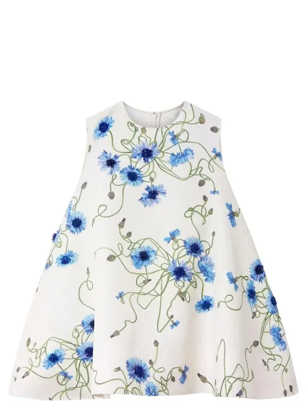 Stella McCartney Embroidered A-line Dress - White