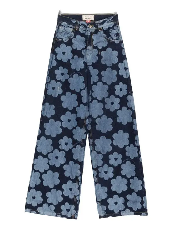 ALESSANDRO ENRIQUEZ Printed Denim Jeans - Blue