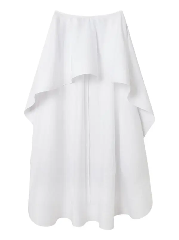 Stella McCartney Asymmetric Cotton Skirt - White