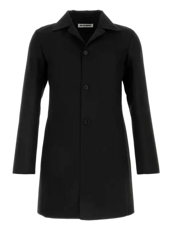 JIL SANDER Mid-length Coat - Black