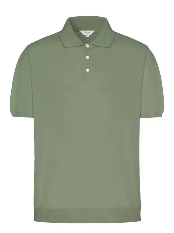 Malo Button Polo Shirt - Green