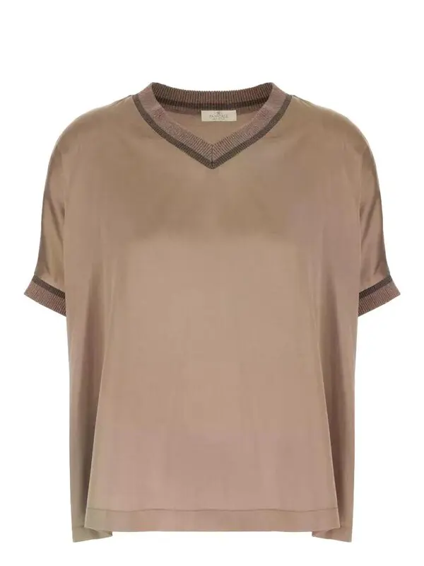 PANICALE V-neck Blouse - Neutrals