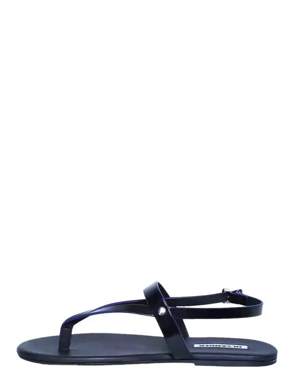 JIL SANDER Buckle-strap Flat Sandals - Black