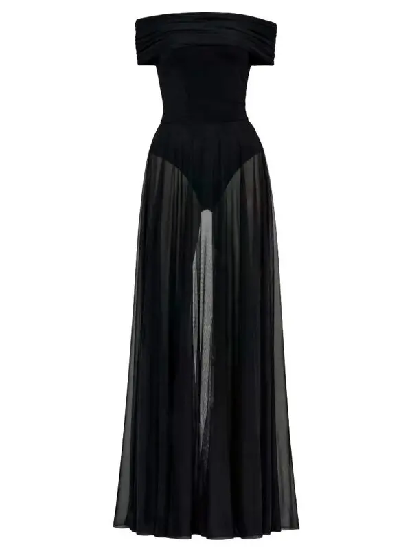 Norma Kamali Off-shoulder Maxi Dress - Black