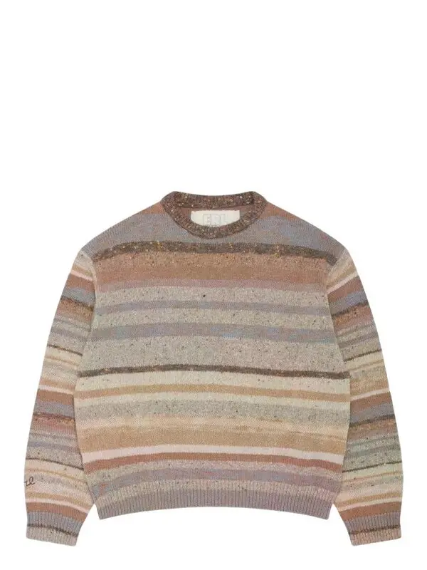 ERL Striped Crew-neck Sweater - Neutrals