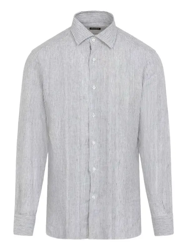 Zegna Striped Shirt - White