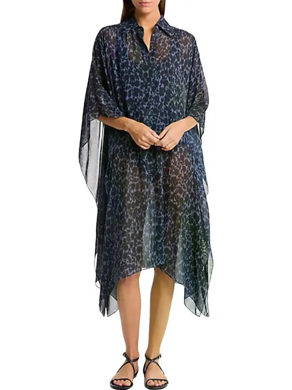 Michael Kors Floral Print Caftan - Black