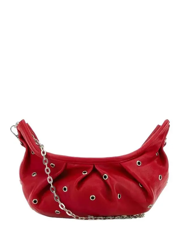 Gimaguas Studded Shoulder Bag With Chain - Red
