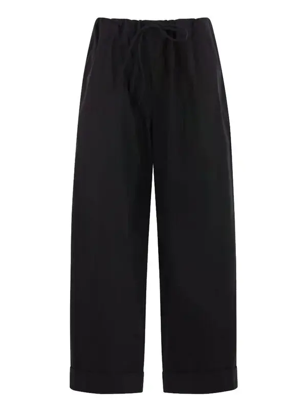 THE ROW Delano Drawstring Trousers - Black