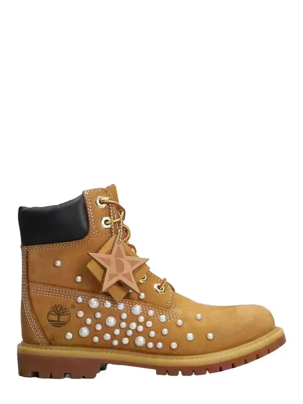 Timberland X Seddys Studios Pearl-embellished Boots - Neutrals